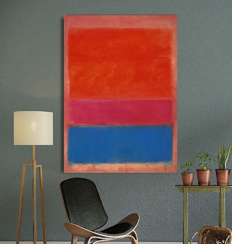 Mark Rothko Red Blue Reproduction Modern Painting Abstract - Etsy