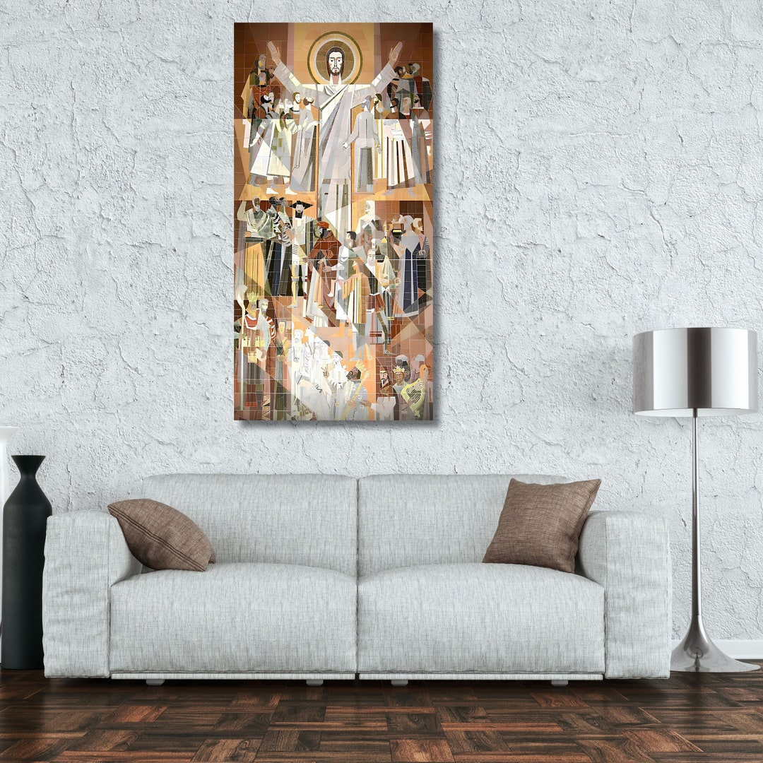 Extra Large Canvas Wall Art Jesus Touchdown Ready to Hang Canvas ...