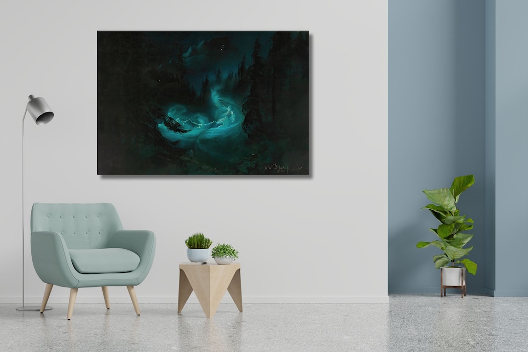Karl Wilhelm Diefenbach Canvas Wall Art the Fairy Dance (1895) Print ART Karl Wilhelm Diefenbach ...