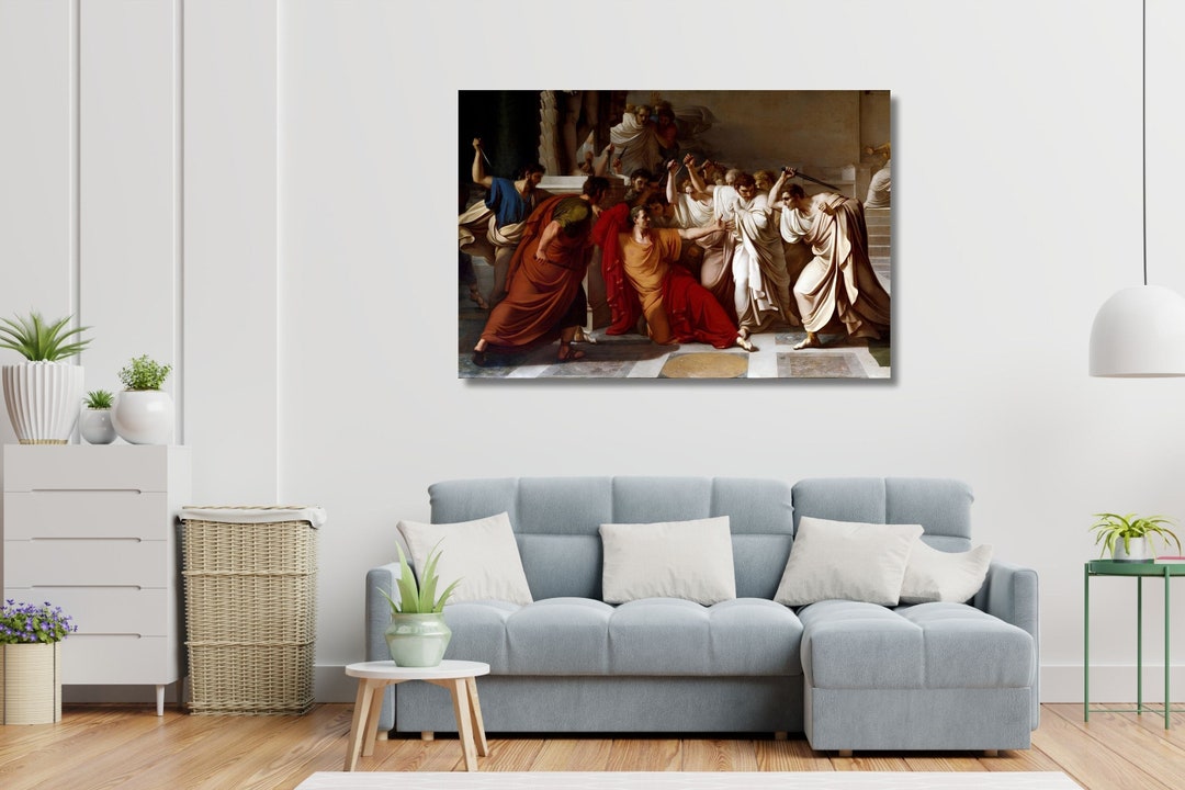 Vincenzo Camuccini Canvas Wall Art the Death of Julius Caesar by Vincenzo Camuccini Home Decor ...