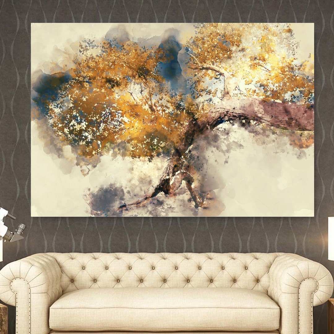 Tree of Life Canvas Wall Art Abstract Tree Decor Tree Canvas Print ...