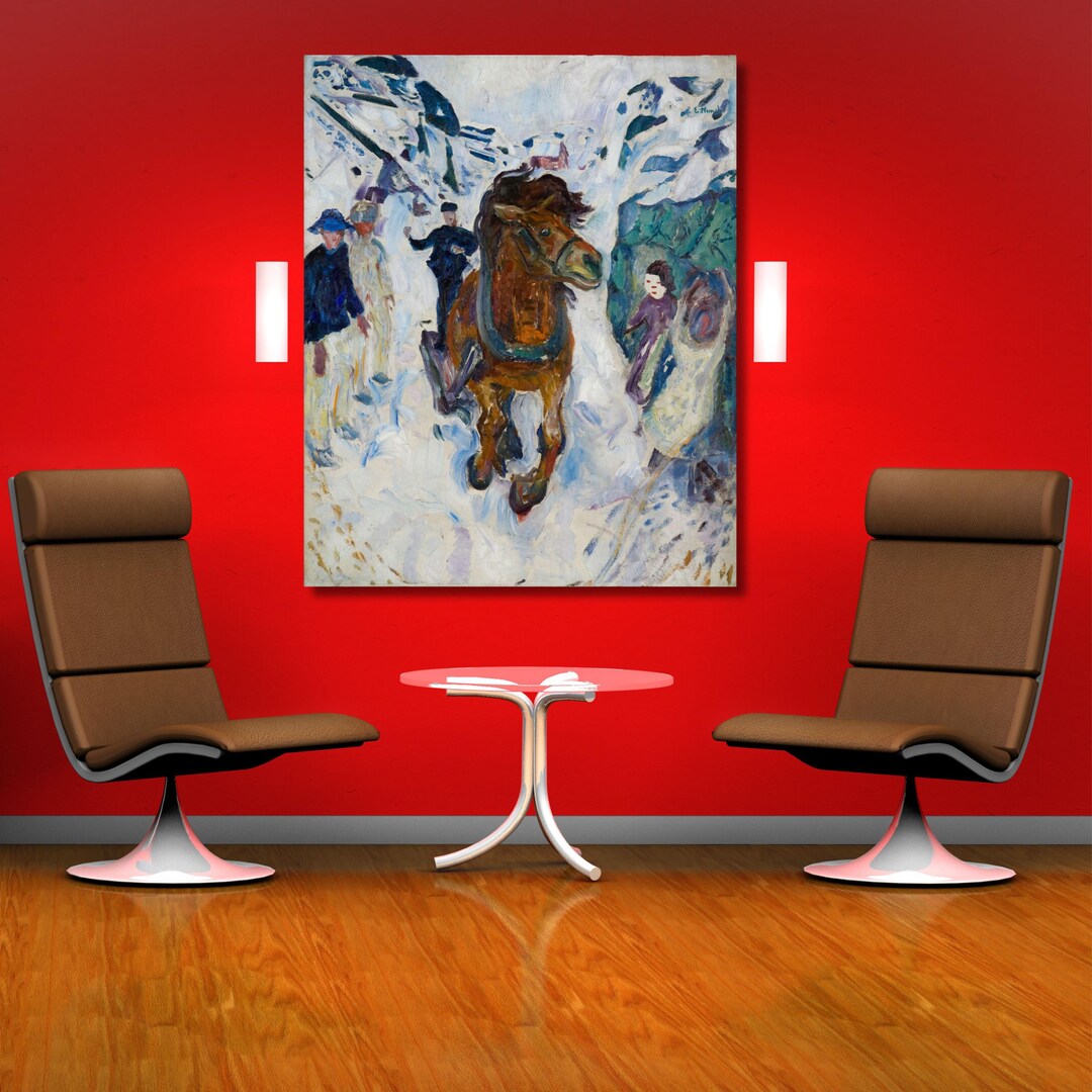 Edvard Munch - Galloping Horse by Edvard Munch Canvas Wall Art Gallery ...