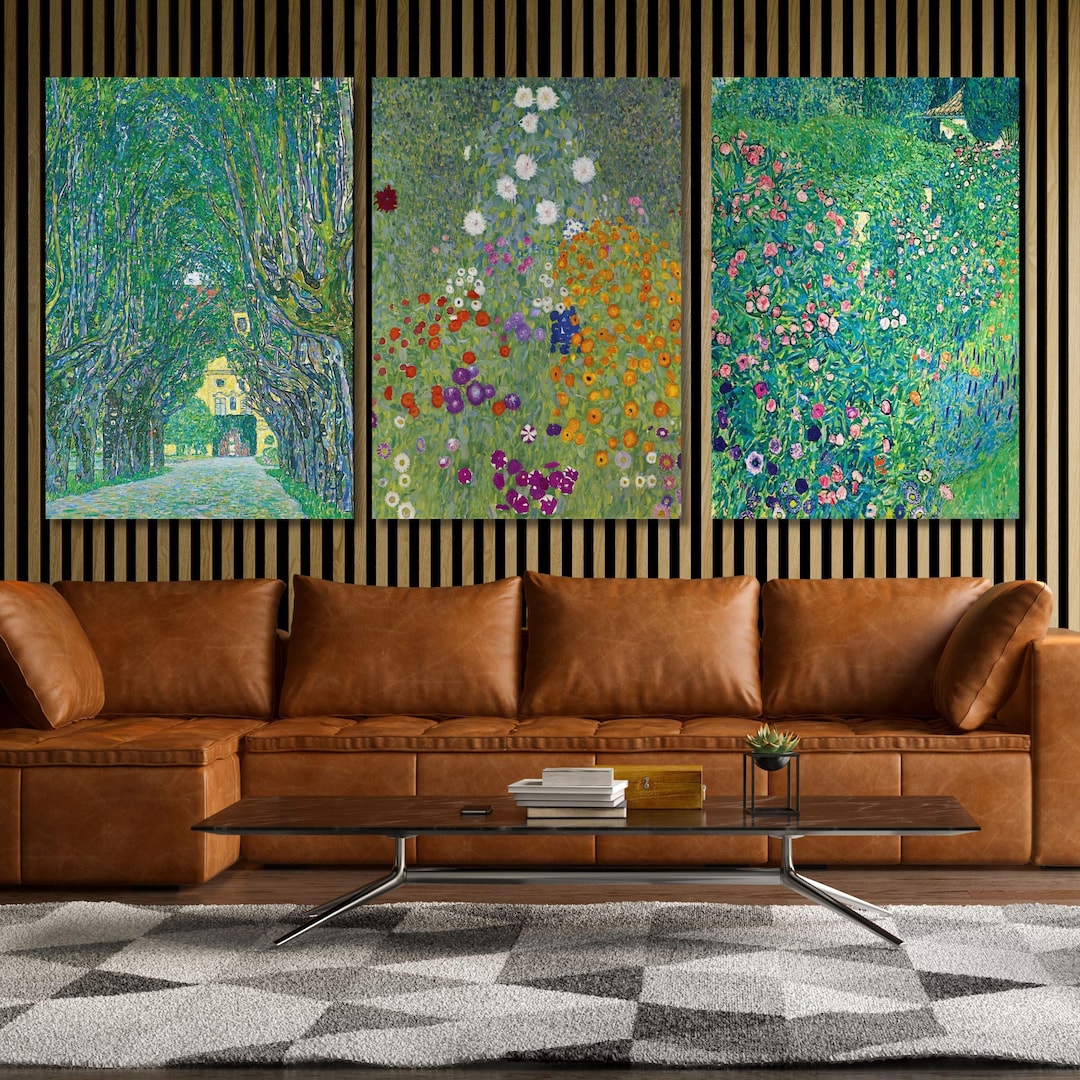 Set of 3 Gustav Klimt Canvas Art Famous Art,frame Large Wall Art ...