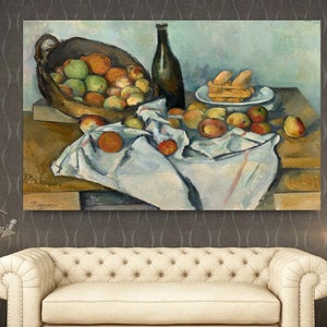 The Basket of Apples Cézanne Canvas Wall Art Cézanne Poster Premium ...