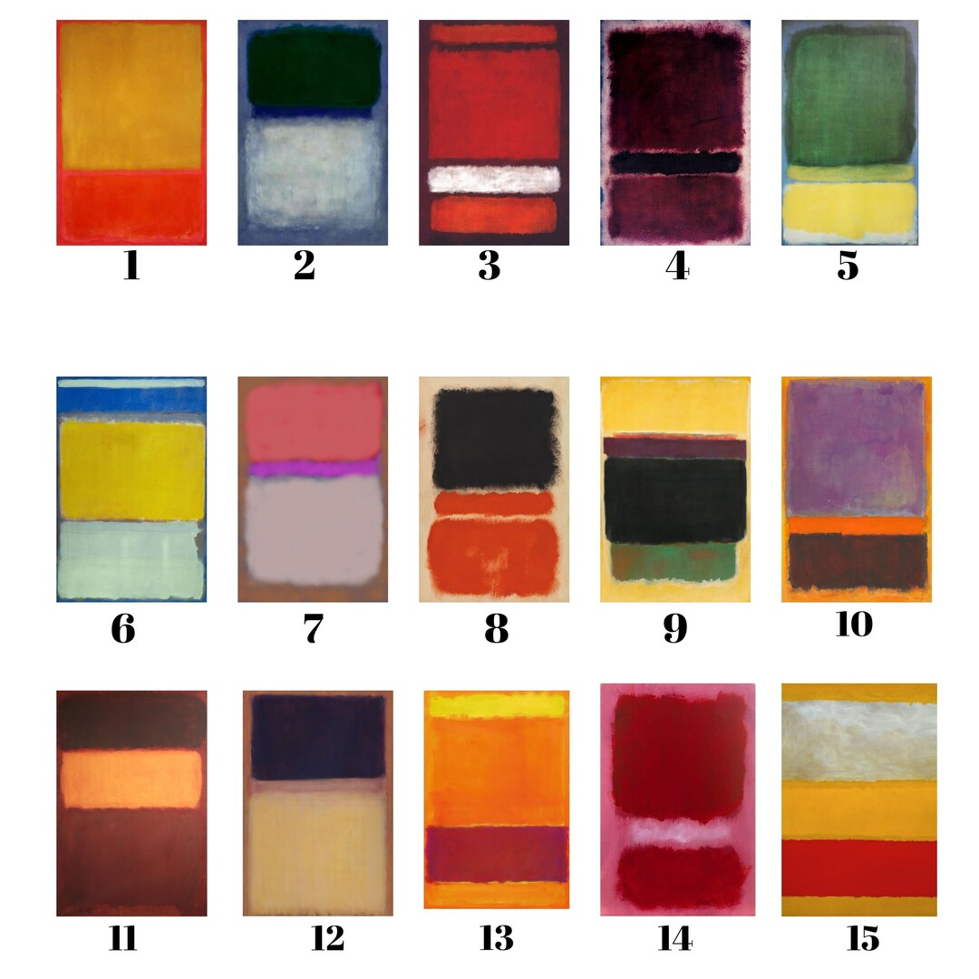 Set of 4 Mark Rothko Canvas Wall Art,modern Wall Art,mark Rothko Print ...