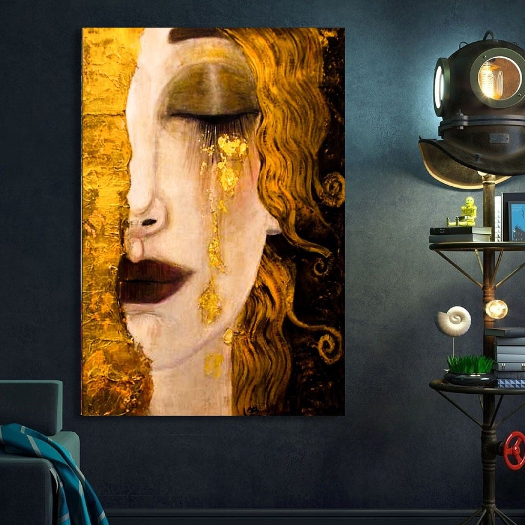 Freyas Tears Canvas Wall Art Golden Tears by Anne-marie Zilberman ...