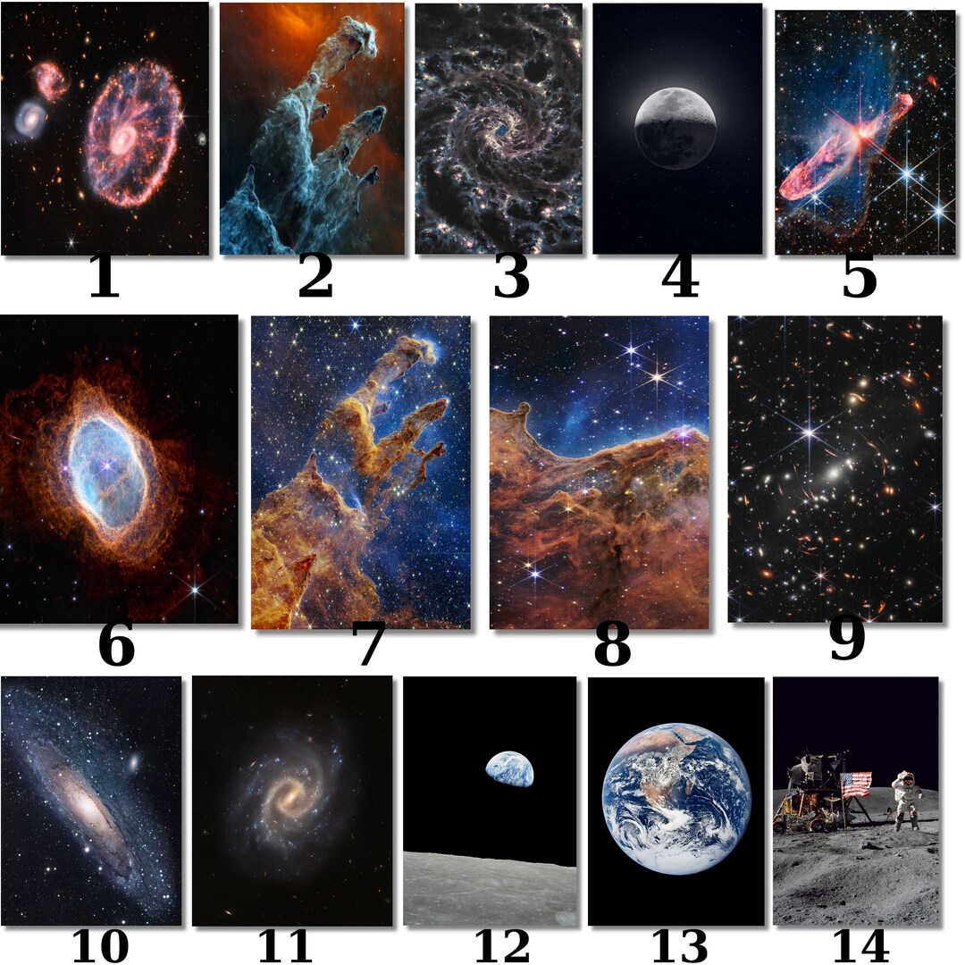 Set of 2 NASA Reproduction Canvas Wall Art Print,modern Wall Art,nasa ...