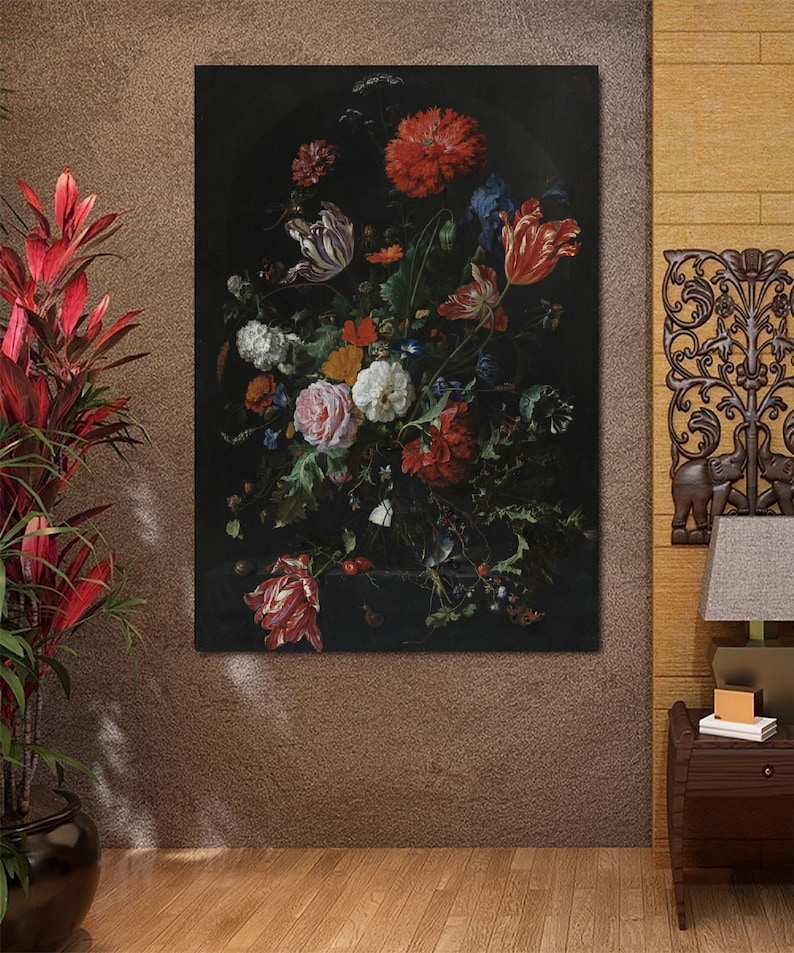 Vase of Flowers by Jan Davidsz De Heem 1660 Canvas Wall Art - Etsy
