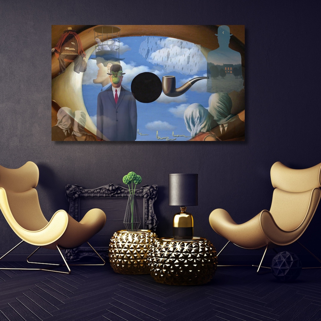 Rene Magritte Canvas Wall Art the False Mirror Rene Reproduction Wall ...
