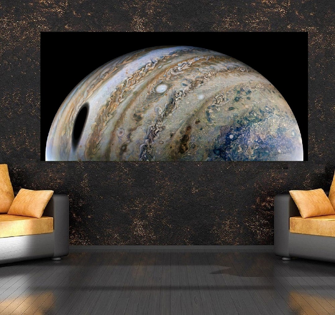 Jupiter in Ganymede’s Shadow Posters,jupiter Canvas Wall Art,nasa ...