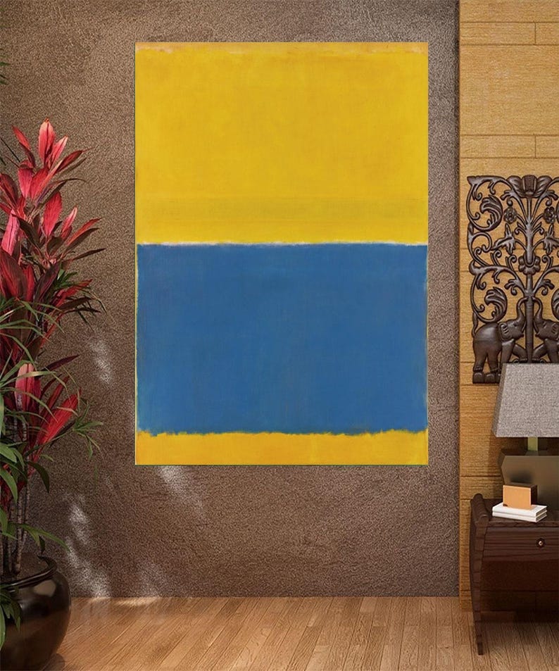 Rothko Reproduction,blue-yellow Rothko Wall Art,rothko Museum Rothko ...