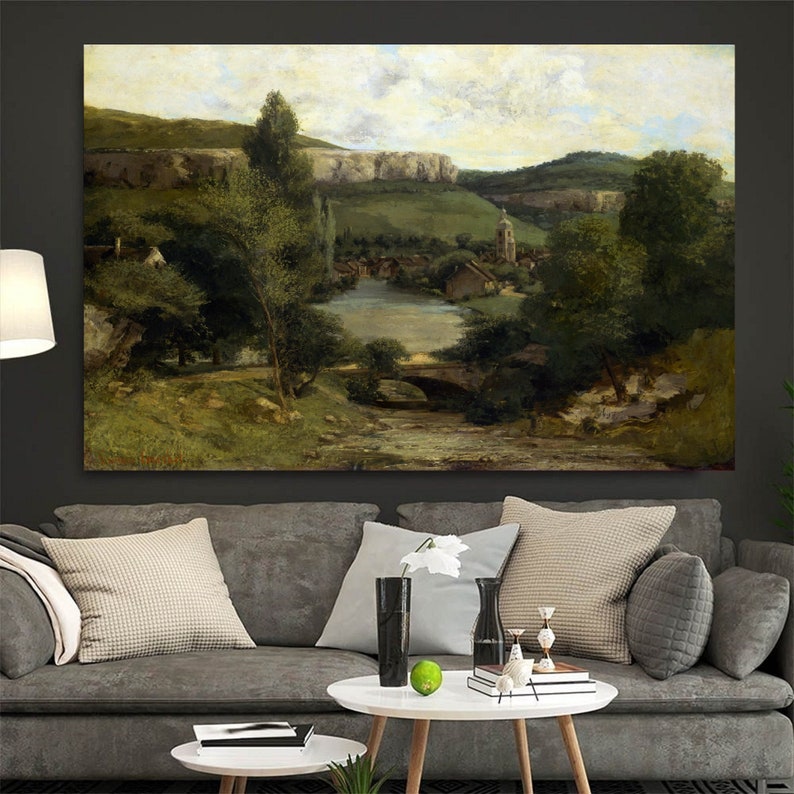 Gustave Courbet View of Ornans 1850 Canvas Wall Art Print - Etsy Canada