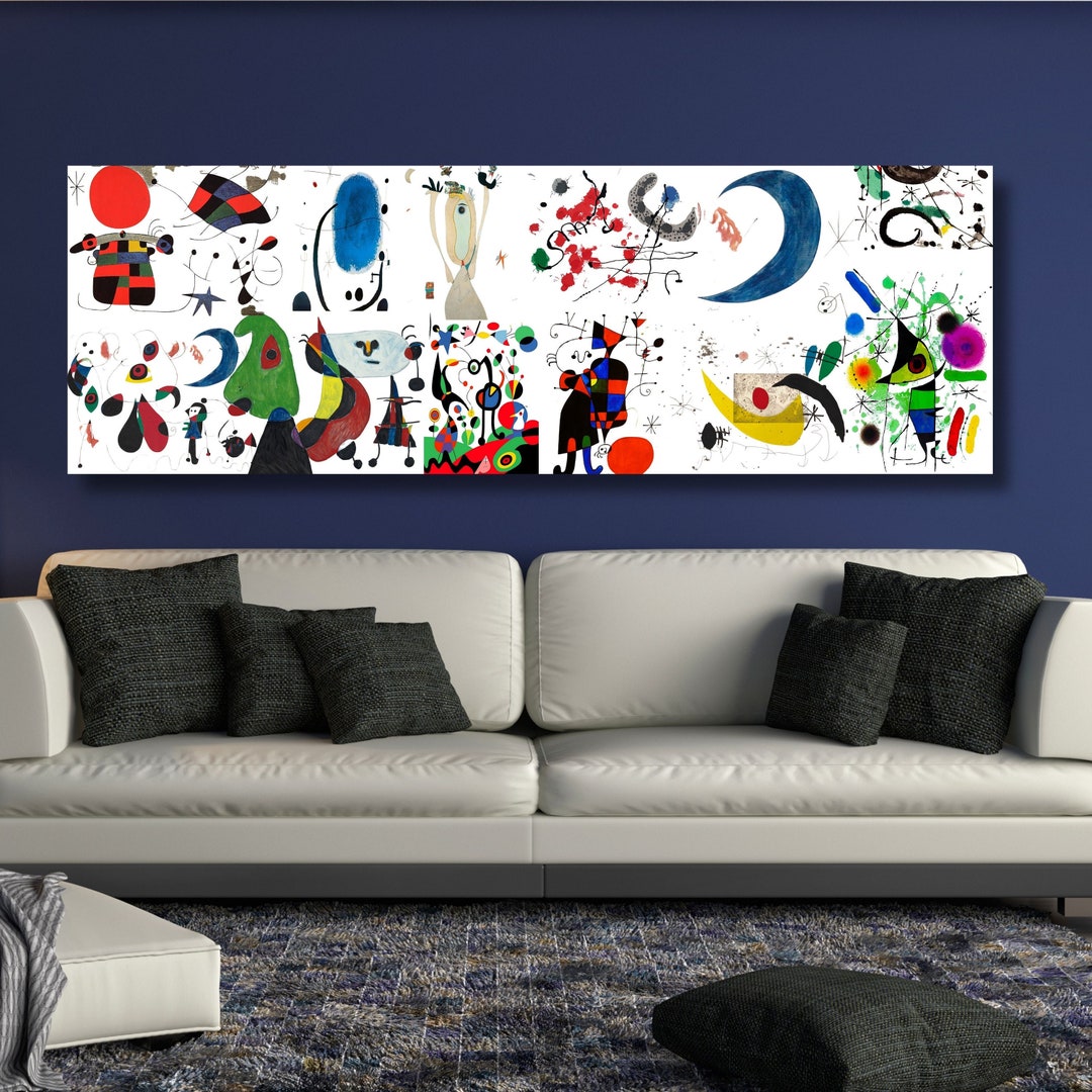 Joan Miro Exhibition Poster,joan Miro Canvas Wall Print,joan Miro ...