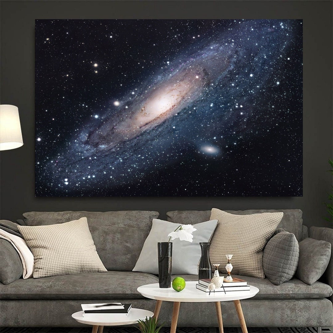 Andromeda Space Galaxy Canvas Wall Art Design Poster Print Decor for ...