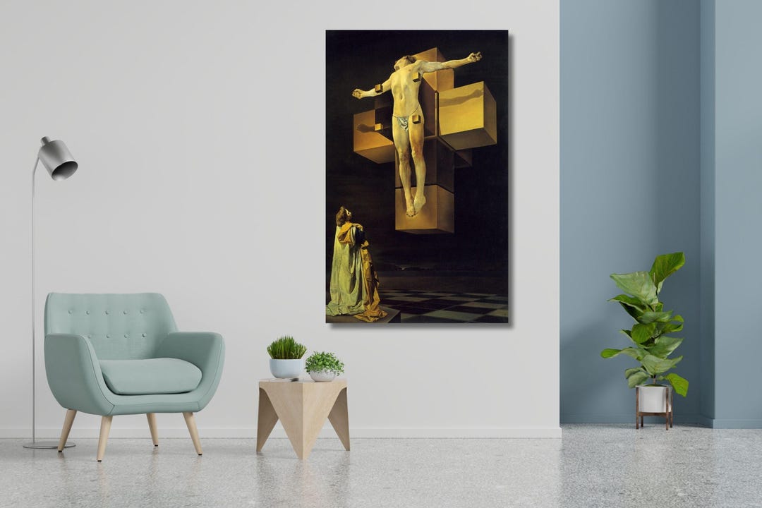 Crucifixion (corpus Hypercubus) by Salvador Dali Canvas Wall Art Print ...