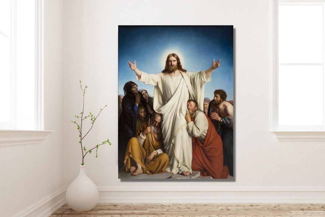 Carl Bloch Christus Consolator Canvas Wall Art Print Consolator ...