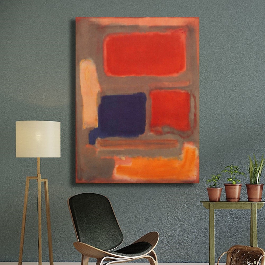 Mark Rothko Reproduction Green Pink Canvas Wall Decor Abstract ...