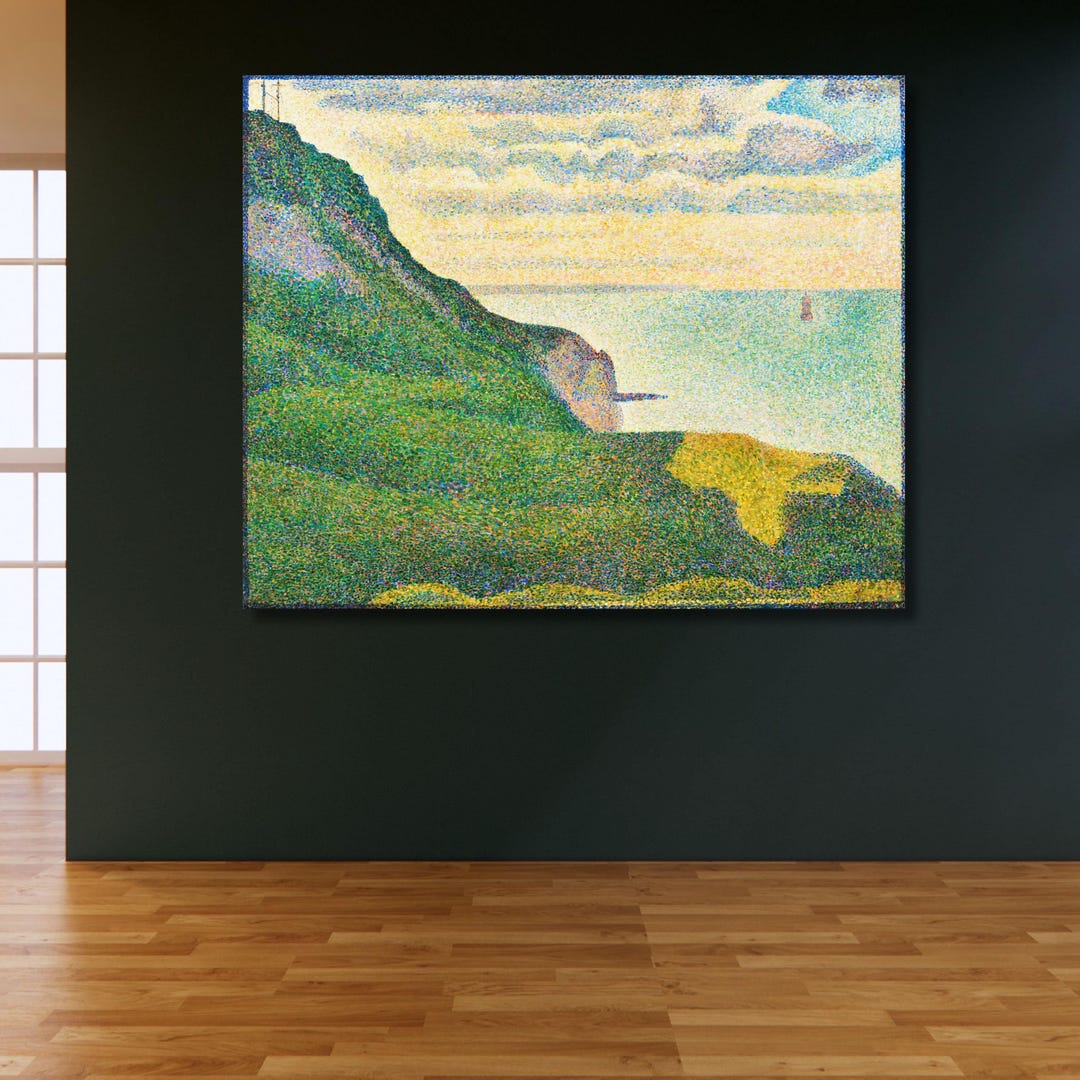 Georges Seurat Canvas Wall Art Seascape at Port-en-bessin Normandy Wall ...