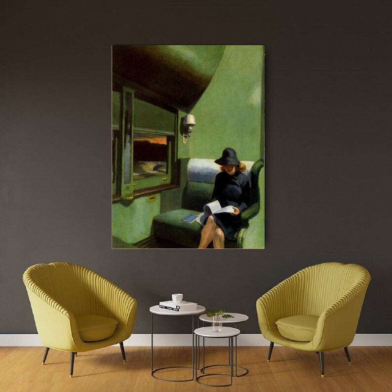 Edward Hopper Compartment Car (1938) Canvas Wall Art Canvas Gallery ...