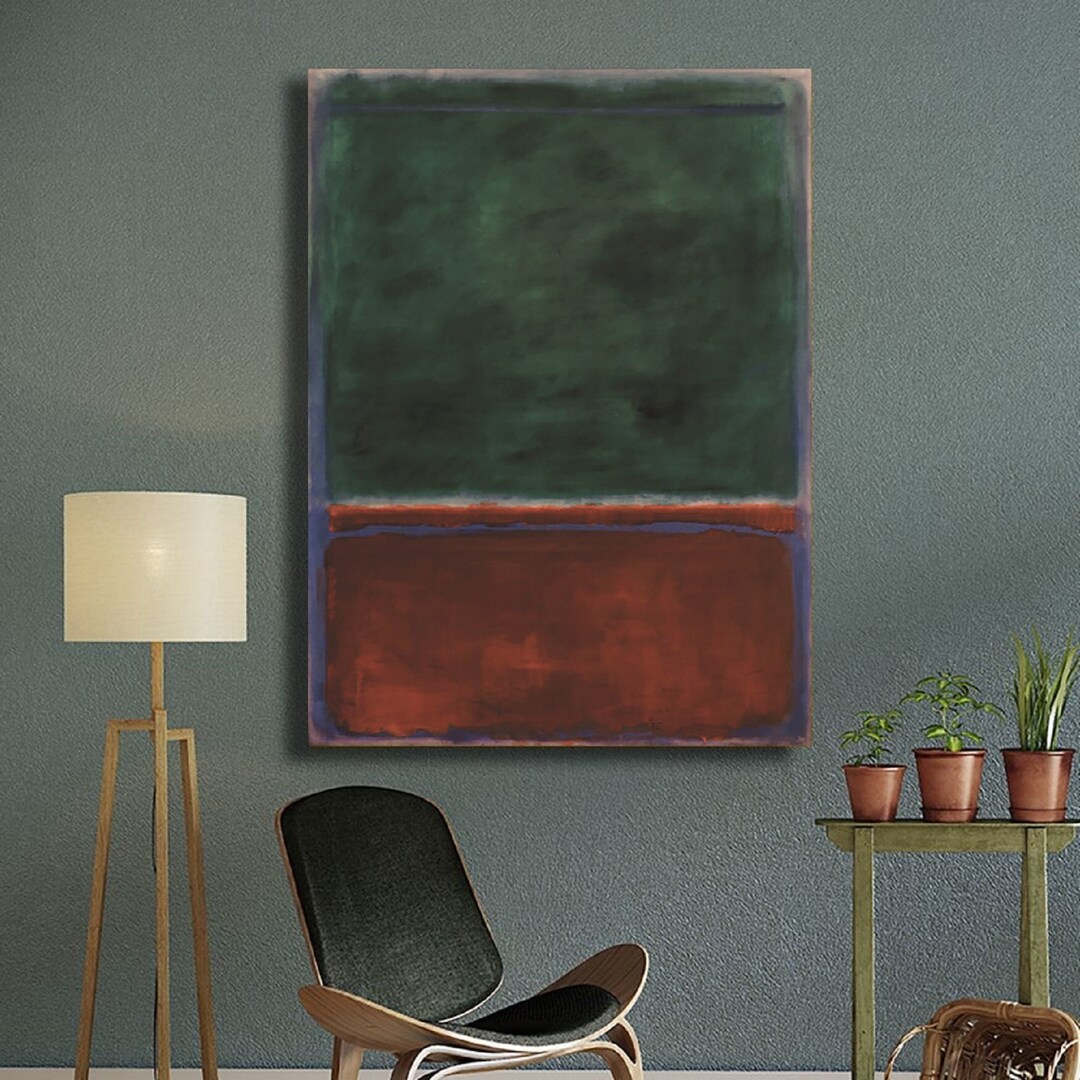 Mark Rothko Wall Art Black Brownon Maroon 1957 Mark Rothko Painting ...