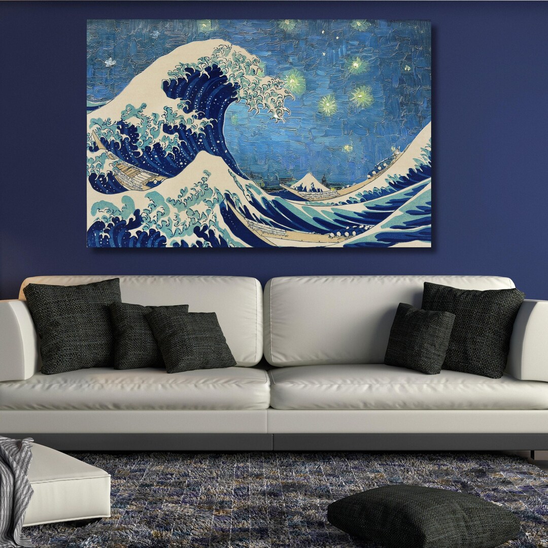 The Great Wave Wall Art: Classic Japanese Print (canvas or Framed) - Etsy