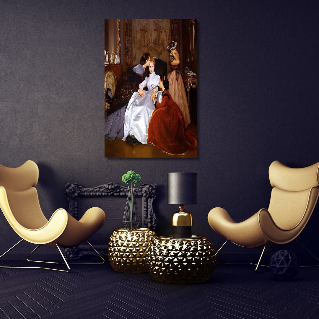 Reluctant Bride 1866 Auguste Toulmouche Canvas Wall Art Reluctant Bride ...