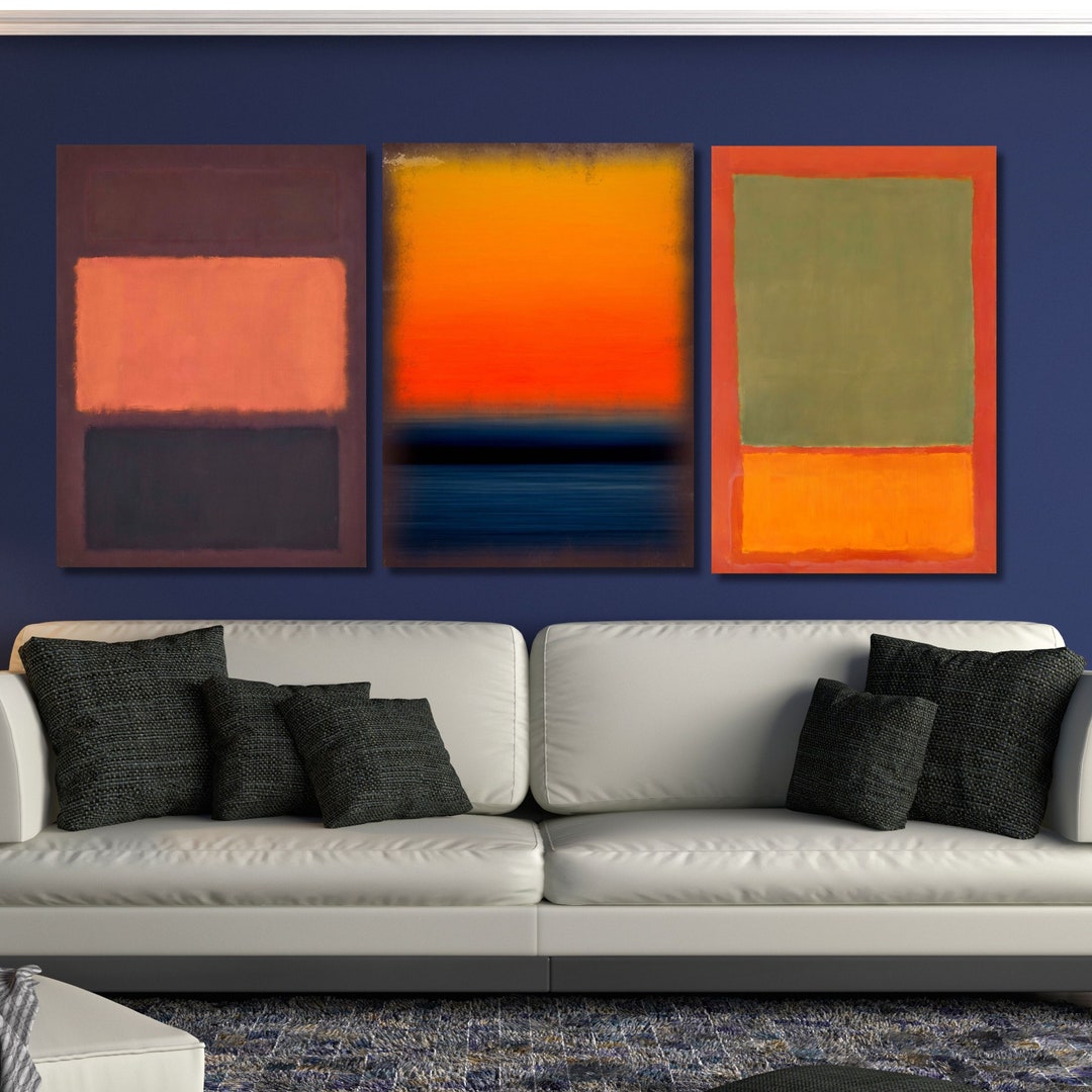 Set of 3 Mark Rothko Canvas Wall Art Rothko Print Modern Wall Art ...