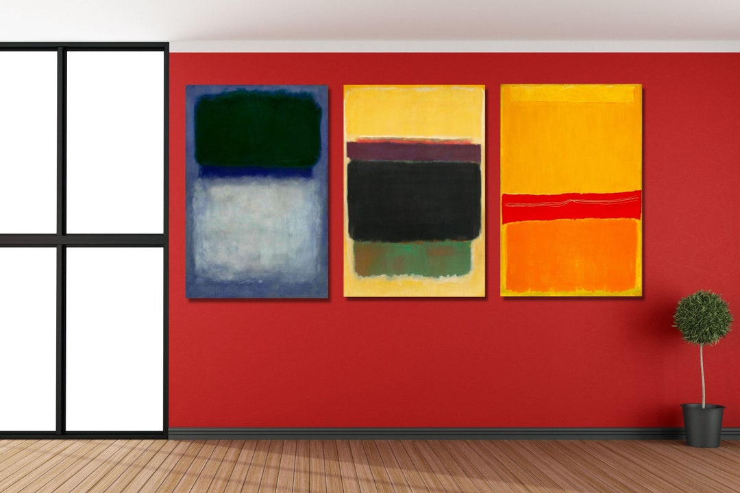 Set of 3 Rothko Canvas Wall Art,mark Rothko Reproduction Canvas Wall ...