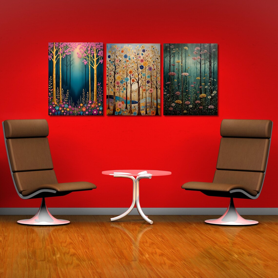 Set of 3 Gustav Klimt Canvas Art Famous Art,frame Large Wall Art ...