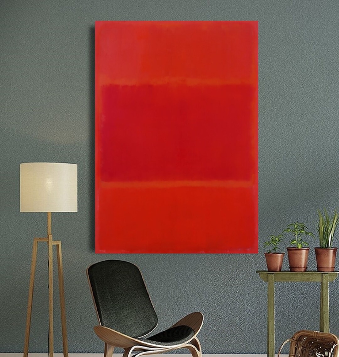 Mark Rothko Canvas Wall Art Rothko Red and Orange 1955 Reproduction ...