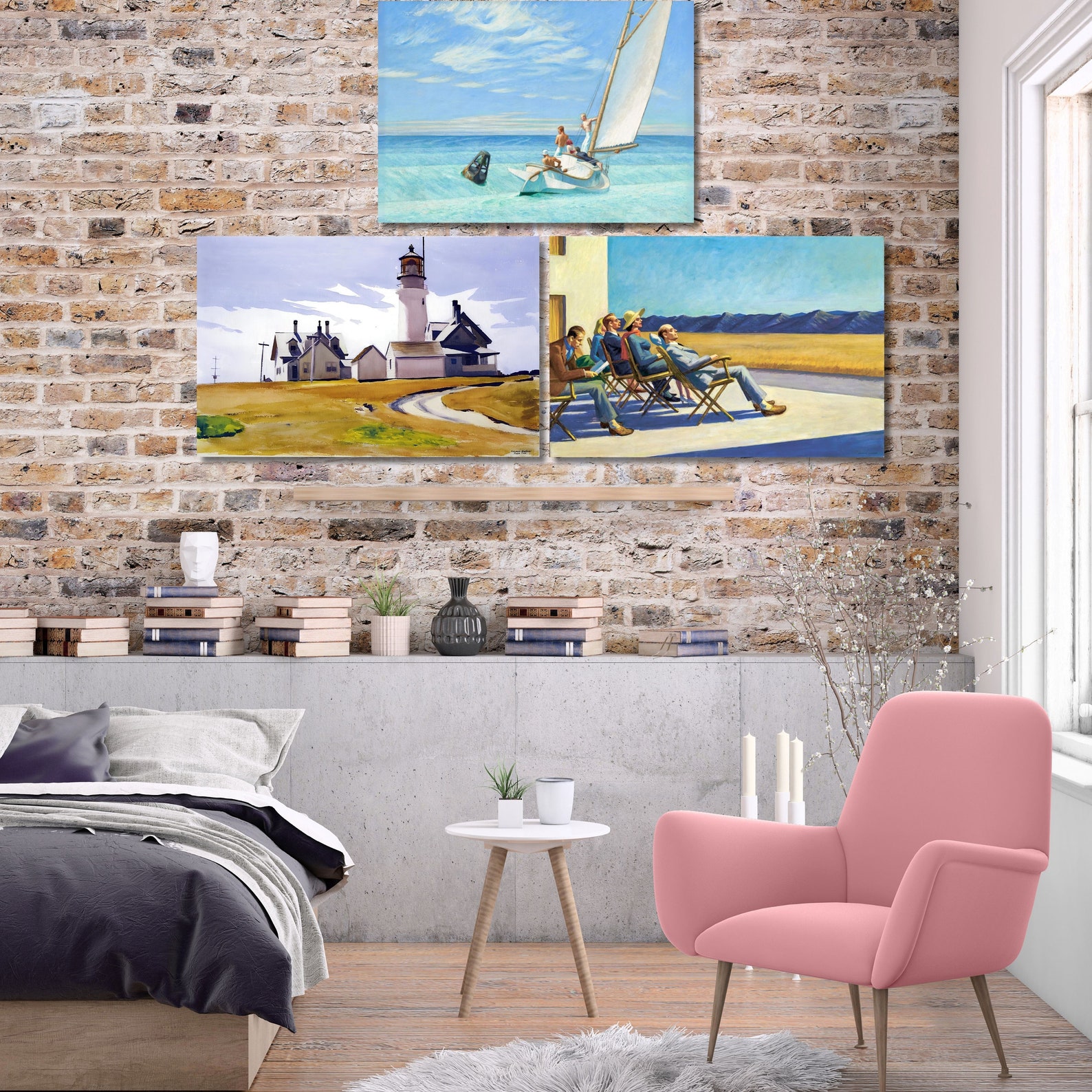 Set of 3 Edward Hopper Print, Edward Hopper Wall Art Edward Hopper ...