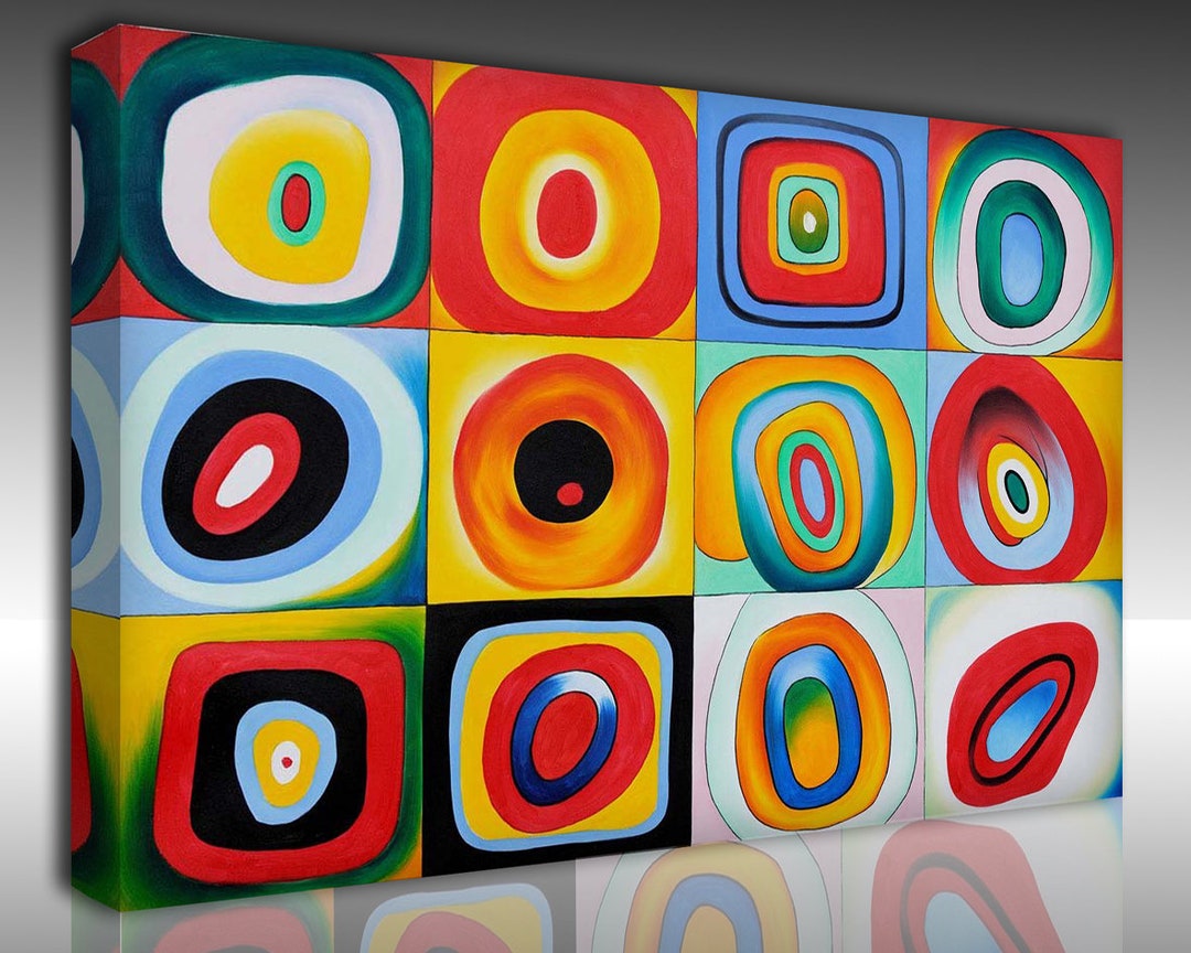 Kandinsky Color Study Canvas Wall Art Squares With Concentric Circles ...