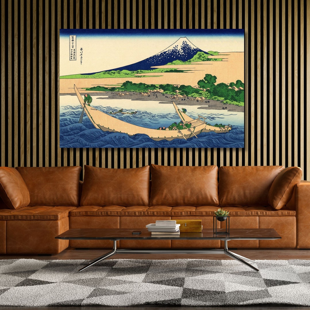 Hokusai Shore of Tago Bay Ejiri at Tōkaidō Canvas Wall Art Unframed ...