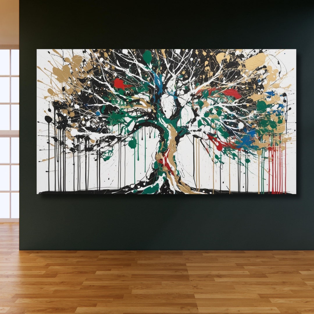 Pollock Tree of Life Ready to Hang Tree of Life Canvas Wall Art,dali ...