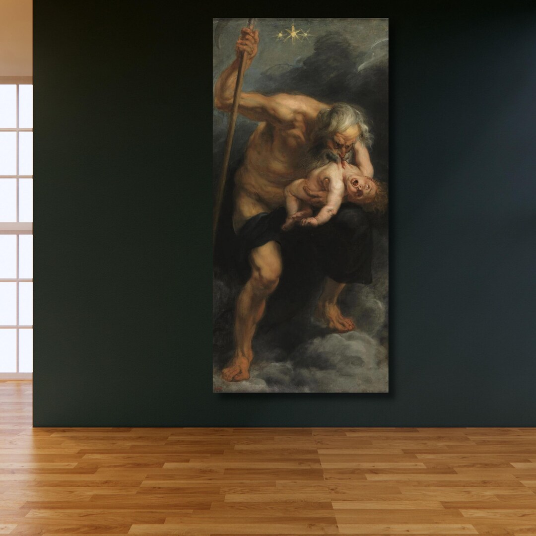 Saturn Devouring His Son by Peter Paul Rubens (1636) Canvas Decor Ready ...
