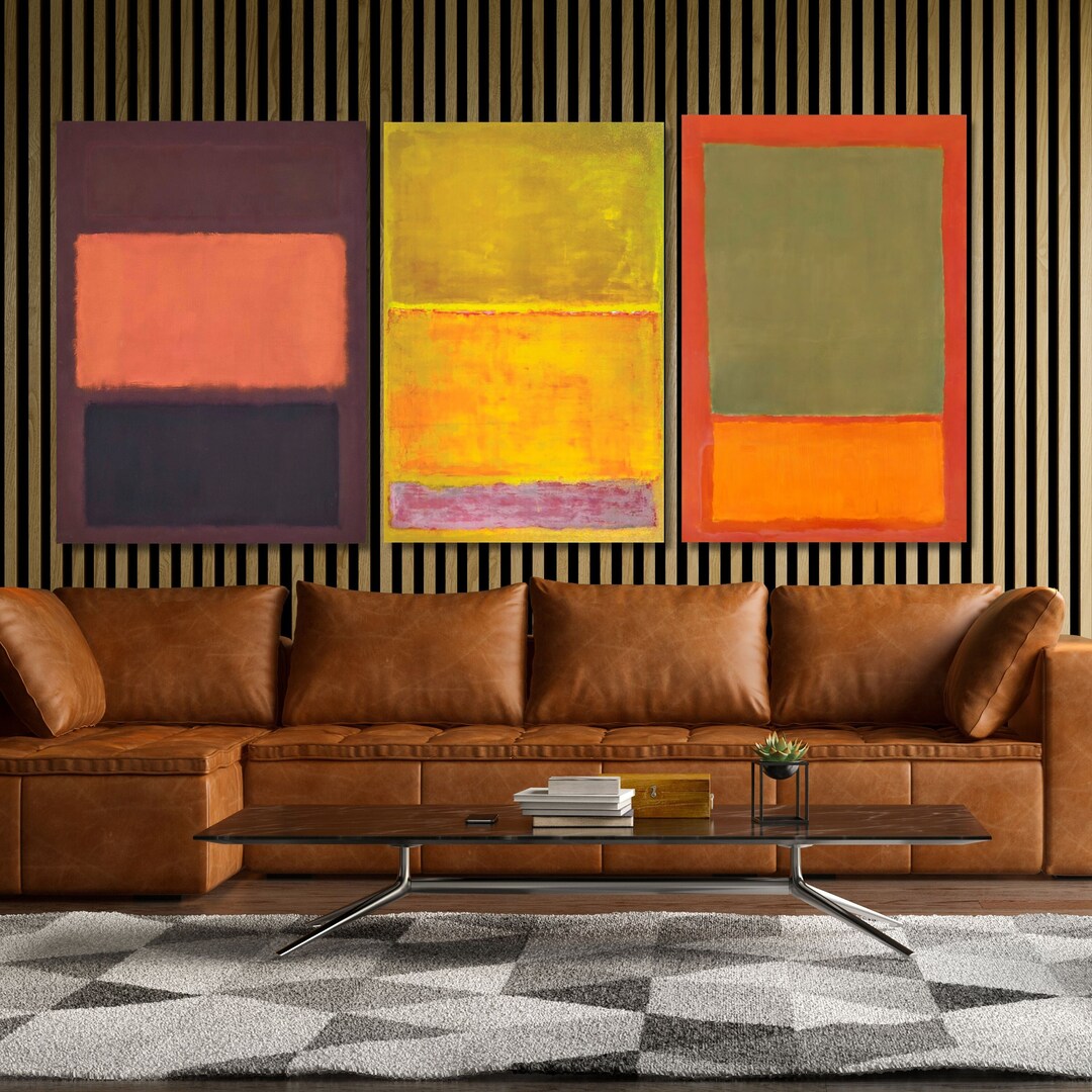 Set of 3 Mark Rothko Canvas Wall Art Rothko Print Modern Wall Art ...
