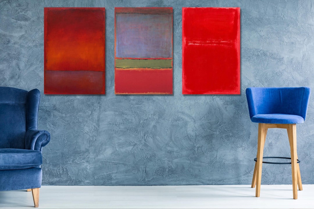 Mark Rothko Reproduction Canvas Wall Art Print,modern Wall Art,set of 3 ...