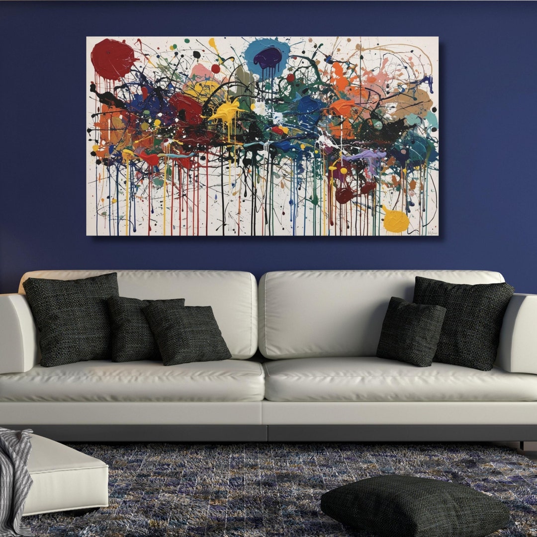 Pollack Canvas Wall Art, Jackson Pollock Art,abstract Wall Art Modern ...
