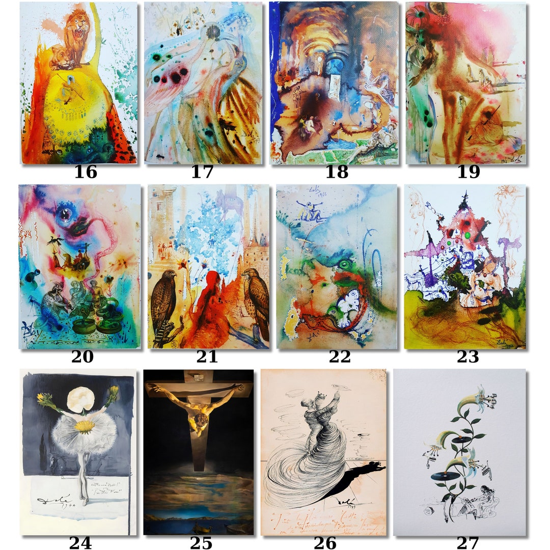 Custom Set Salvador Dali Canvas Set Salvador Dali Exhibition Print ...