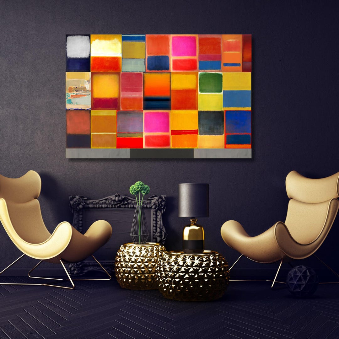 Collage Mark Rothko Canvas Wall Art Mark Rothko Museum Exhibition Mark ...