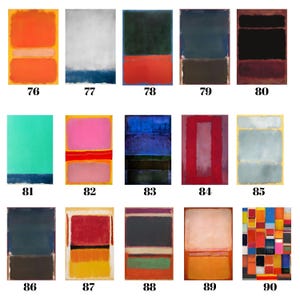 Set of 2 Mark Rothko Reproduction Canvas Wall Art Print,modern Wall Art ...