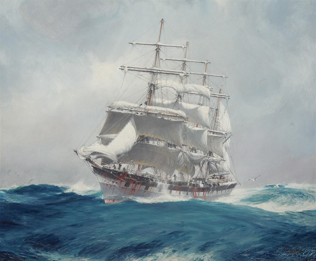John Jack Charles Spurling Canvas Wall Art Sailing Ships Reproduction ...