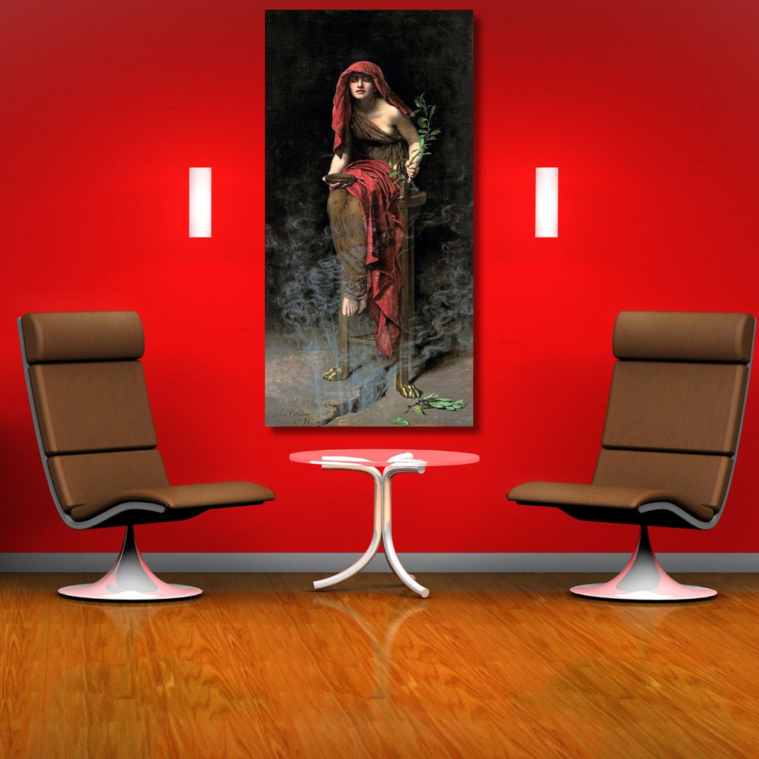 John Collier Priestess of Delphi Canvas Wall Art,john Collier Poster ...