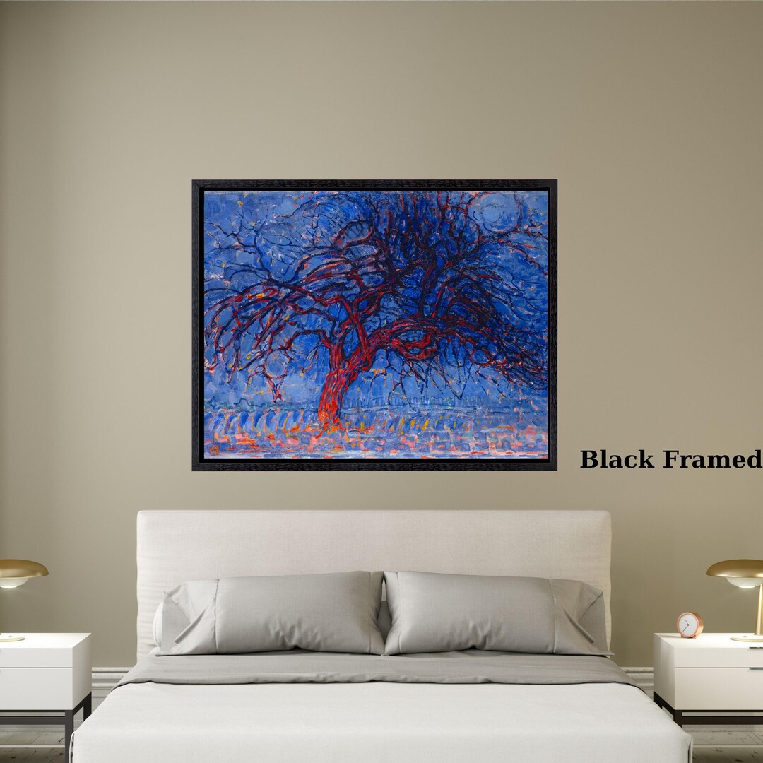 Extra Large Piet Mondrian Evening Red Tree Canvas Print Abstract Tree ...
