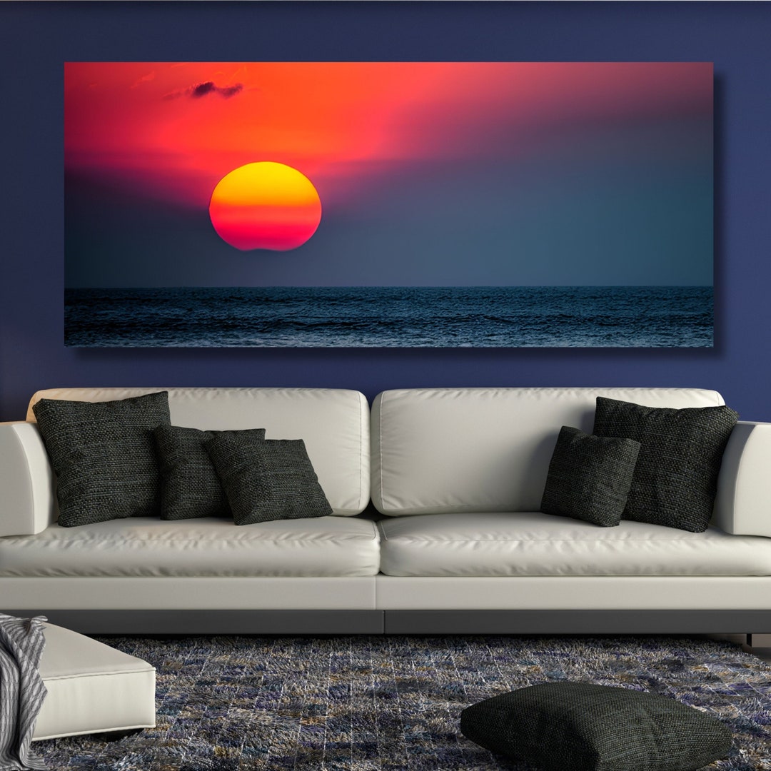 Sun Canvas Wall Decor, Sun, Sun Art, Sun Decor, Sunrise, Sunrise Art ...