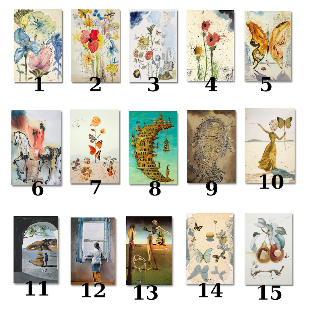 Custom Set of 3 Salvador Dali Wall Art Create Your Own Canvas Set ...