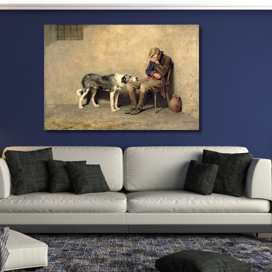 Briton Riviere Fidelity (1869) Canvas Wall Art Art Canvas Wall Art ...