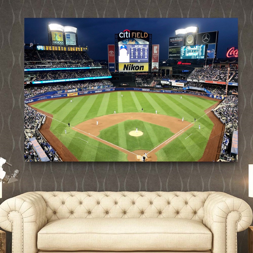 New York Mets Canvas Wall Art Baseball Stadium Poster Citi Field Poster ...