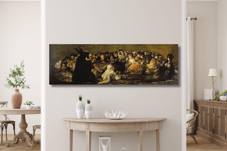Witches' Sabbath the Great He-goat by Francisco Goya Canvas Wall Art ...