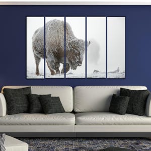 American Buffalo in Snow Original Pictures Art, Buffalo Wall Art ...